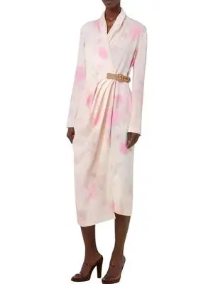 Moschino Printed Midi Dress - Pink