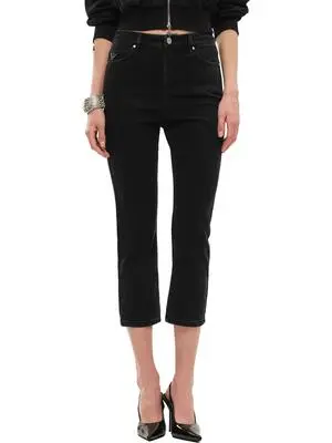 Fabrique Vanguard Capri Jeans In Microelastic Denim - Black