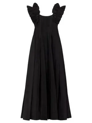 Cinq À Sept Ruffled Shoulder Straps Dress - Black