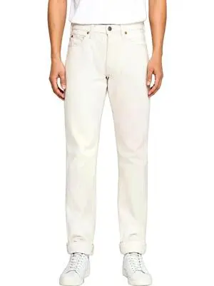 SAMURAI JEANS Straight-leg Jeans With Logo Patch - Neutrals