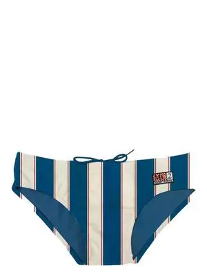 MC2 SAINT BARTH Cayo Striped Swimming Trunks - Blue