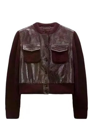 Dorothee Schumacher Lambskin-panelled Knit Jacket - Red
