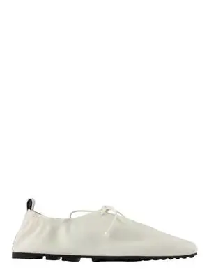 SAMSOE SAMSOE Salilli Laced Ballet Flats - White