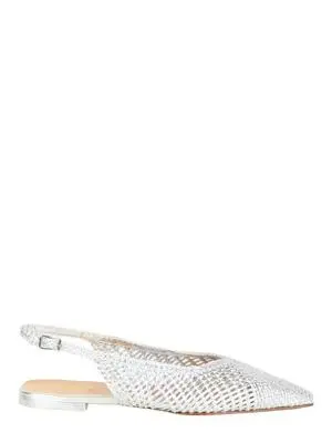 Status Intreccio Slingback Mules - Silver