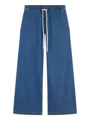 Tommy Hilfiger Drawstring Wide-leg Jeans - Blue