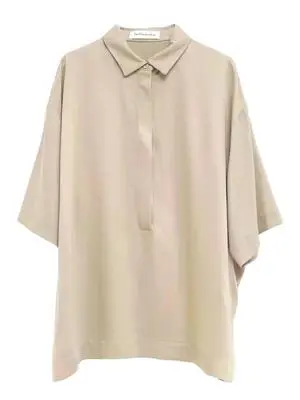 THE FRANKIE SHOP Oversized Short-sleeved Shirt - Neutrals