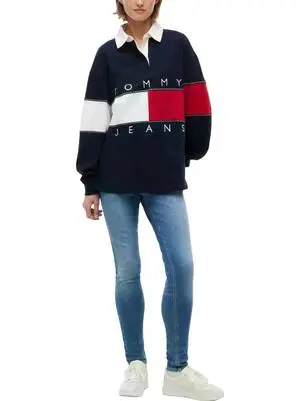 Tommy Hilfiger Logo Embroidered Sweatshirt - Blue