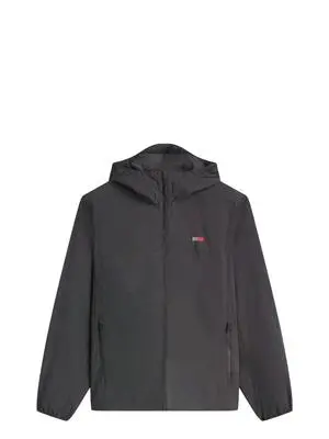 Tommy Hilfiger Logo Patch Hooded Jacket - Grey