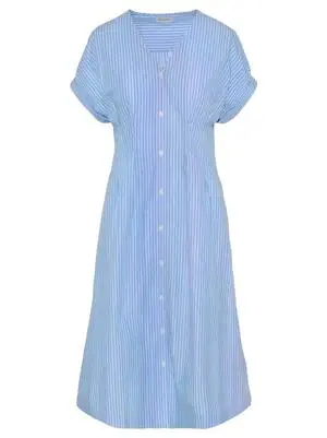 CALVIN KLEIN Calvin Klein Striped Button-Down Midi Dress