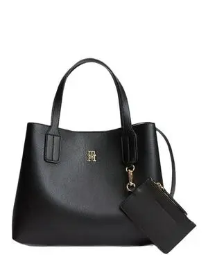 Tommy Hilfiger Logo-plaque Shoulder Bag - Black
