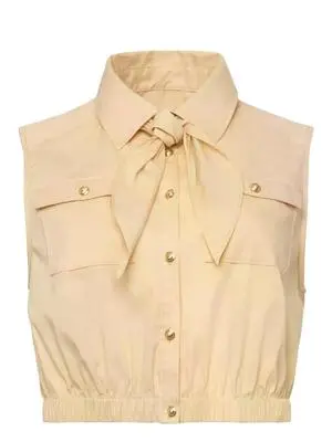 Cinq À Sept Sleeveless Tie-neck Top - Neutrals