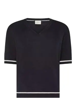 CRUNA Elsa Stripe Trim T-shirt - Black