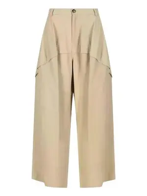 Loewe LOEWE Layered Detail Wide-Leg Trousers Neutrals