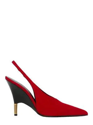 Khaite Bella Pointed-toe Slingback Pumps - Red