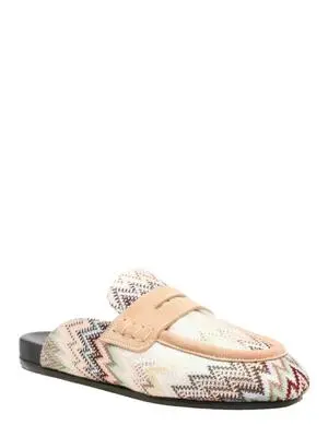 Missoni Zigzag-knit Loafers - Neutrals