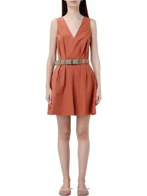 Brunello Cucinelli A-line Mini Dress - Orange