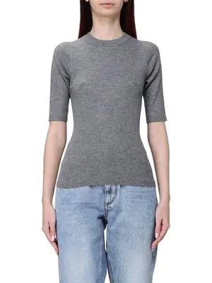 Brunello Cucinelli Brunello Cucinelli Ribbed Knit Top Grey