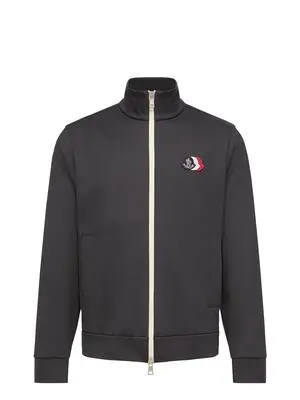 Moncler Tricolor Logo Zip-up Sweatshirt - Blue