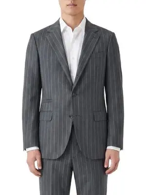Brunello Cucinelli Striped Blazer - Grey