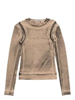 Acne Studios Printed Long Sleeve T-shirt - Orange