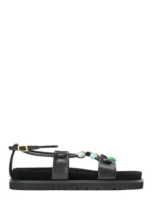 Loewe Embellished Fussbett Sandals - Black