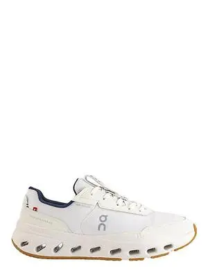 On The Roger Wildcard Leather And Mesh Trainers - White Midnight