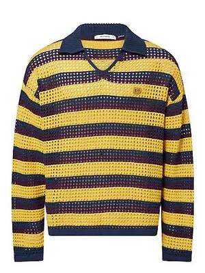 DAILY PAPER V-neck Crochet-knit Sweater - Multi