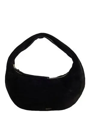 Khaite Olivia Mini Suede Hobo Bag - Black