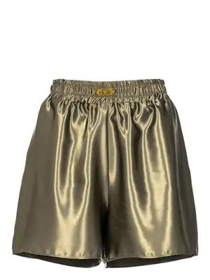 VAZAF Vazaf Relaxed Fit Satin Shorts With Sheen Finish