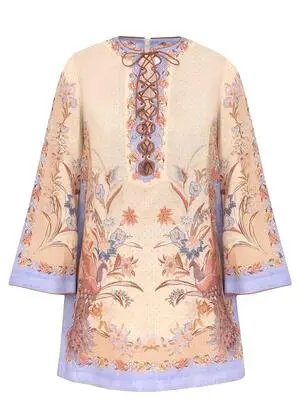 Zimmermann Indra Linen Tunic Dress - White