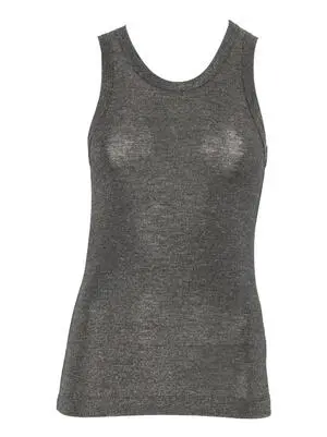 BRUNELLO CUCINELLI Brunello Cucinelli Sleeveless Ribbed Metallic Tank Top