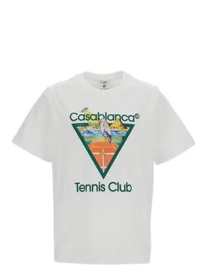 Casablanca Tennis Club Icon Printed Classic T-shirt - Multicolor