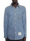 Thom Browne Armband In Washed Denim Shirt - Multicolor