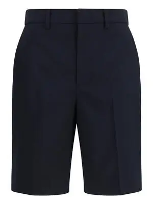 Gucci Wool Shorts With Contrast Embroidery - Black