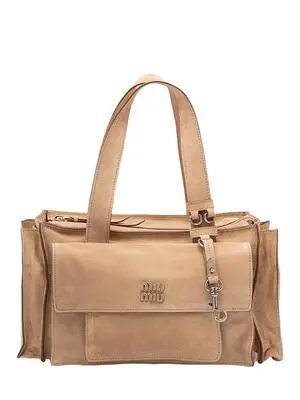 Miu Miu Calf Leather Utility Shopping Bag - Multicolor