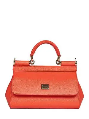 Dolce & Gabbana DOLCE & GABBANA Dauphine Calf Leather Mini Sicily Handbag Multicolor