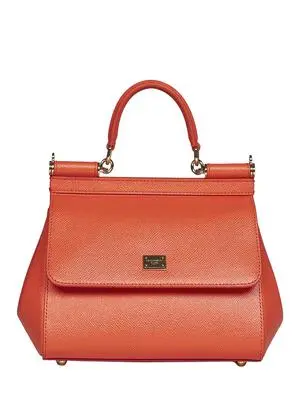 Dolce & Gabbana Dauphine Calf Leather Small Sicily Handbag - Multicolor