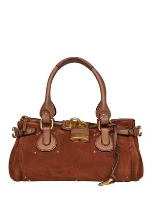 Chloé Paddington Suede Handbag - Multicolor