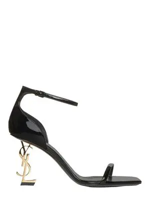 Saint Laurent Opyum Patent Leather Sandals With Heel - Multicolor