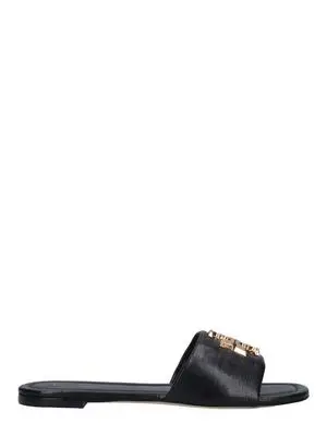 Tory Burch Tory Burch Eleanor Padded Leather Slide Sandals Black