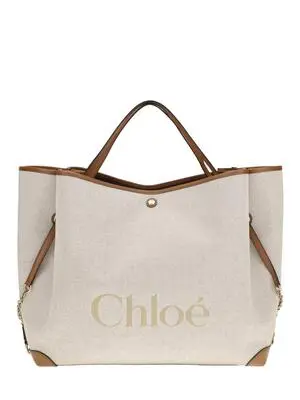 Chloé Large Carry Tote Bag Beige