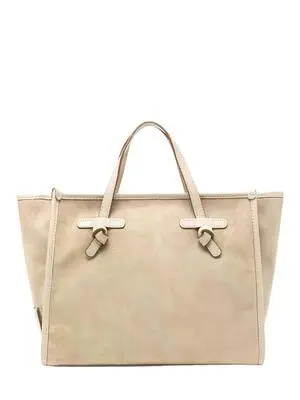 MARCELLA CLUB Suede Knot Detail Tote Bag - Neutrals