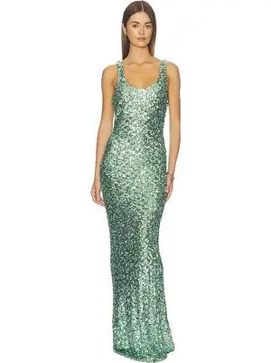 THE SEI Sequin Tank Gown - Thyme