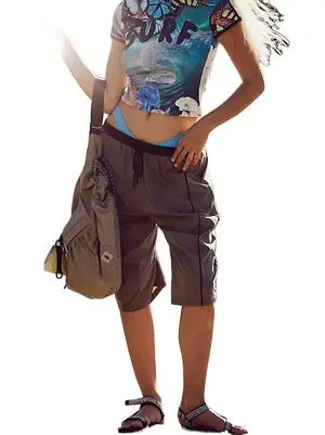 Free People FP Movement Mid Field Pants Pewter Combo