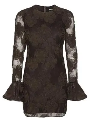 ROTATE BY BIRGER CHRISTENSEN ROTATE 3D Flower Lace Mini Dress