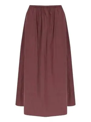 BY MALENE BIRGER Elastic Waist A-line Midi Skirt - Red