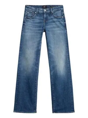7 For All Mankind Low Straight Jeans - Blue