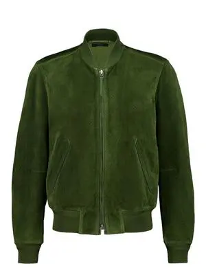 TOM FORD Long-sleeved Zip-up Bomber Jacket - Black