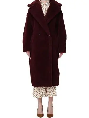 Max Mara Long-sleeved Double-breasted Coat - Black