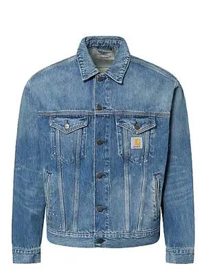 Carhartt Work In Progress Helston Painted Denim Jacket - Blue